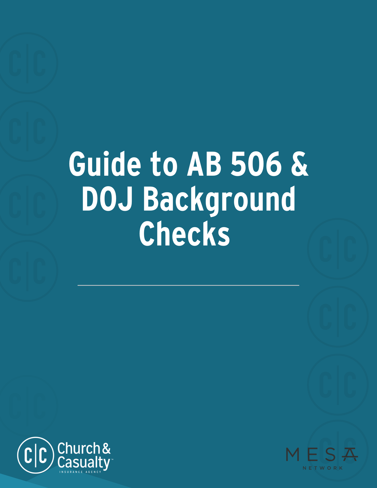 Guide to AB 506 and DOJ Background Checks - Church & Casualty Insurance ...